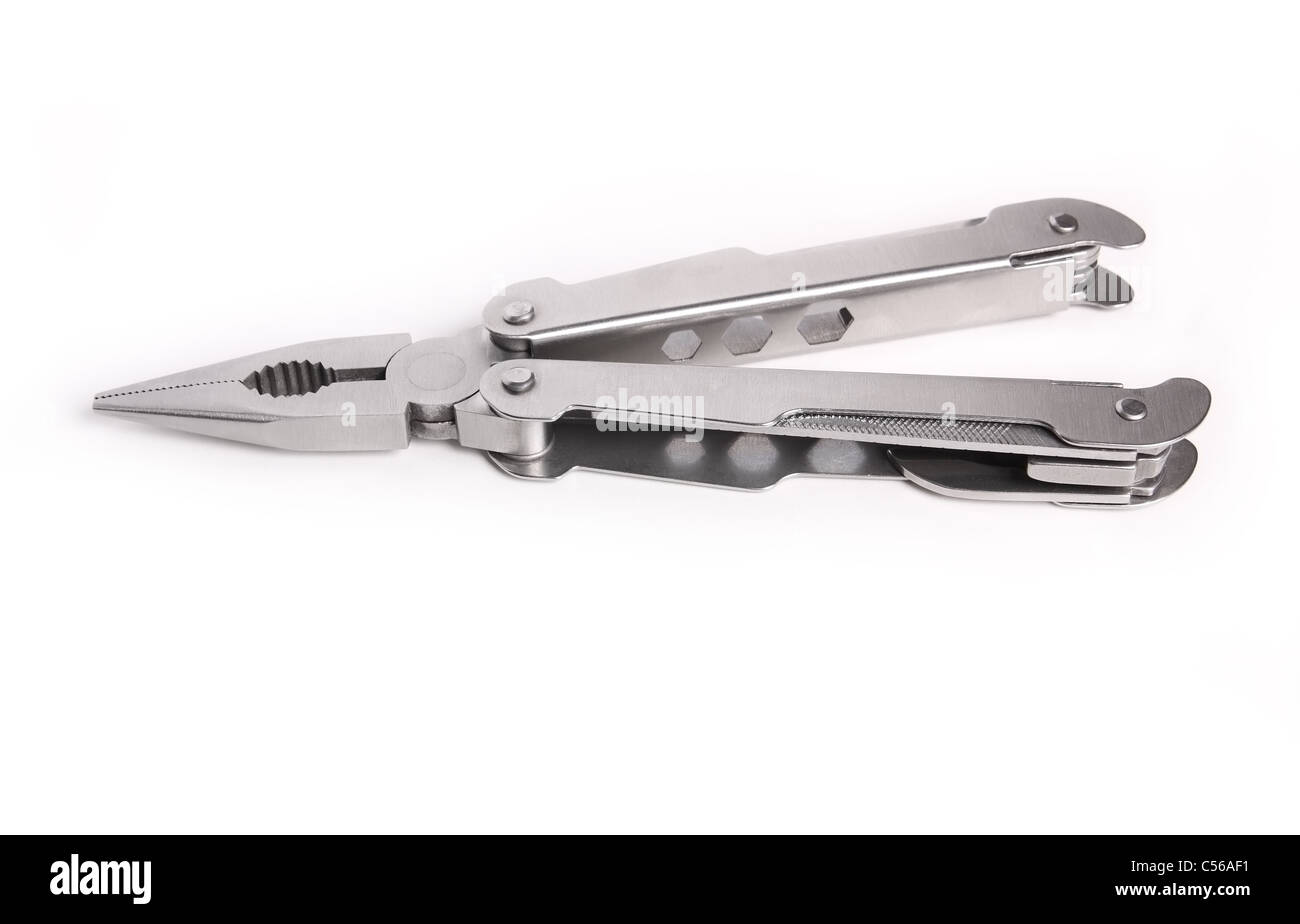 It shows the metal, steel plier on white background Stock Photo - Alamy