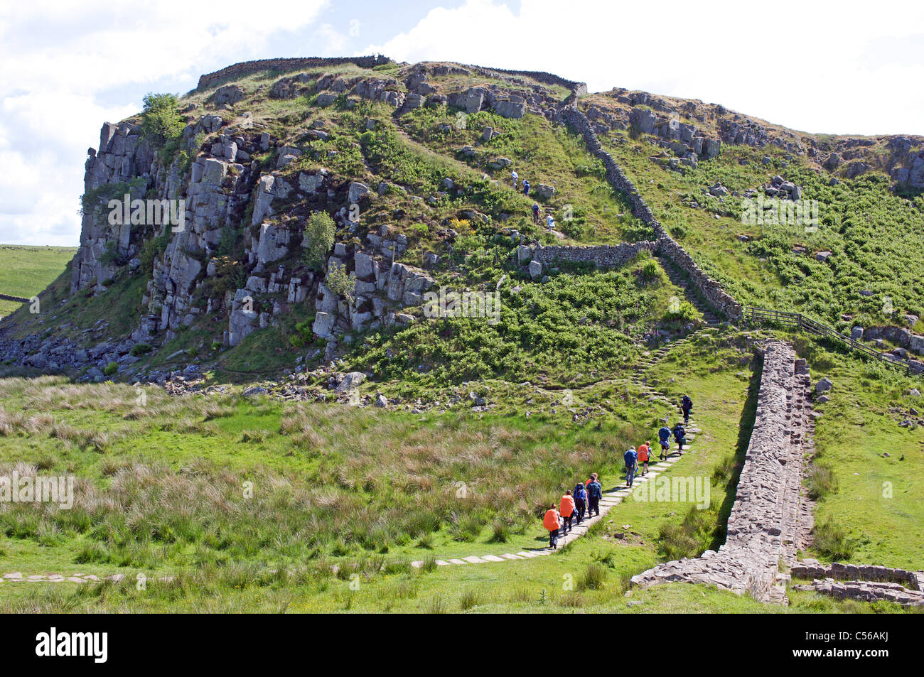 Hadrian's Wall, Steel Rigg, Northumberland, England Stock Photo - Alamy