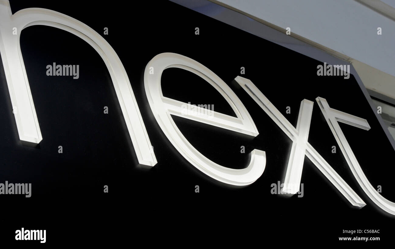 The signage for a next retail clothing store in Brighton, East sussex ...