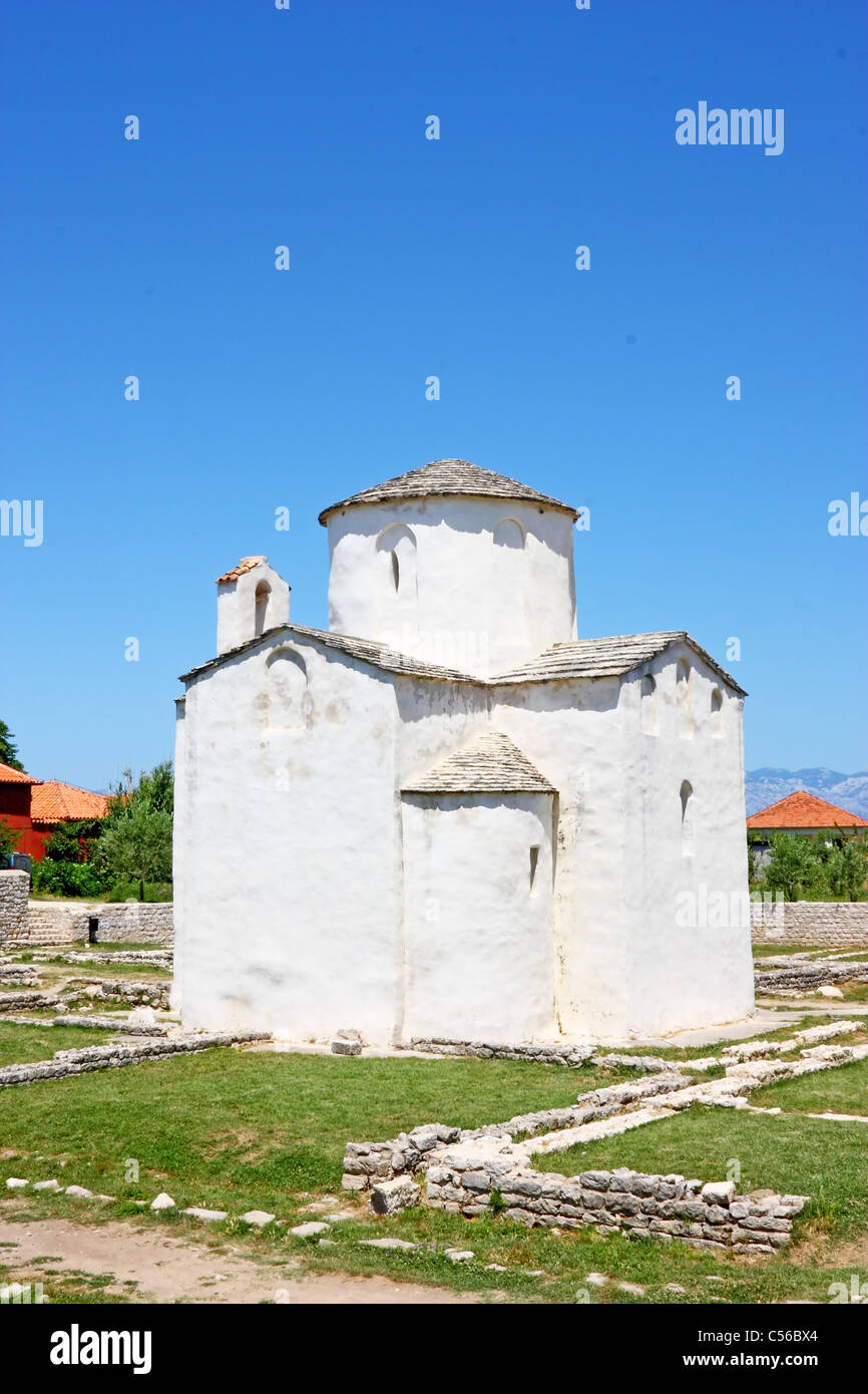 Church of the Holy Cross in Nin, Croatia from 9th century Stock Photo ...