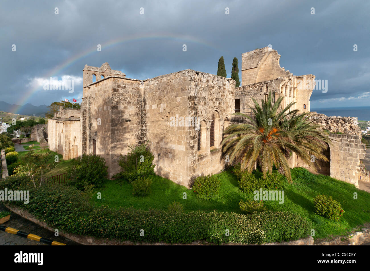 Bellapais Monastery (Abbey)Under the Rainbow Northern Cyprus Stock ...