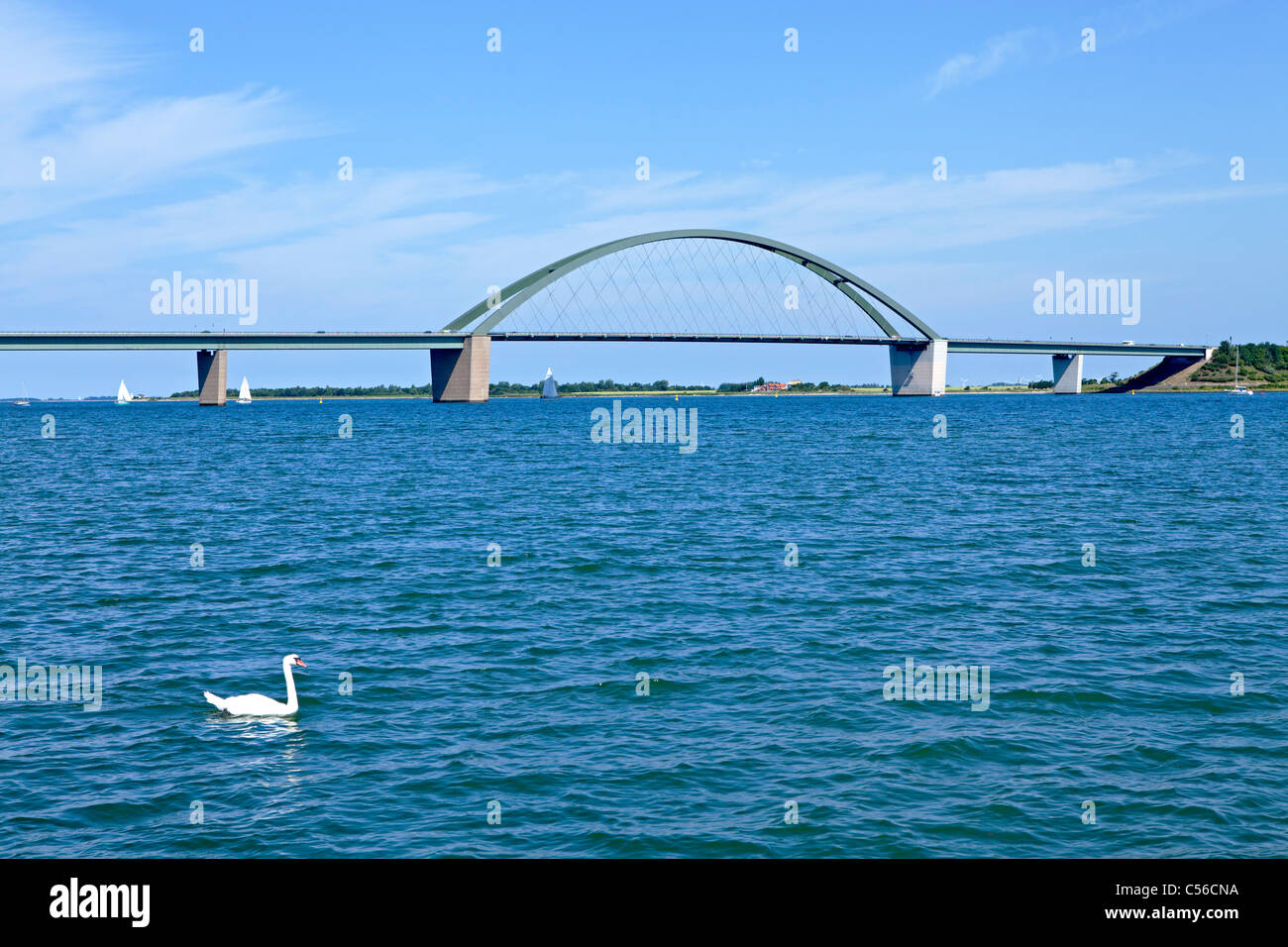 Fehmarnsund Bridge, Fehmarn Island, Schleswig-Holstein, Germany Stock ...