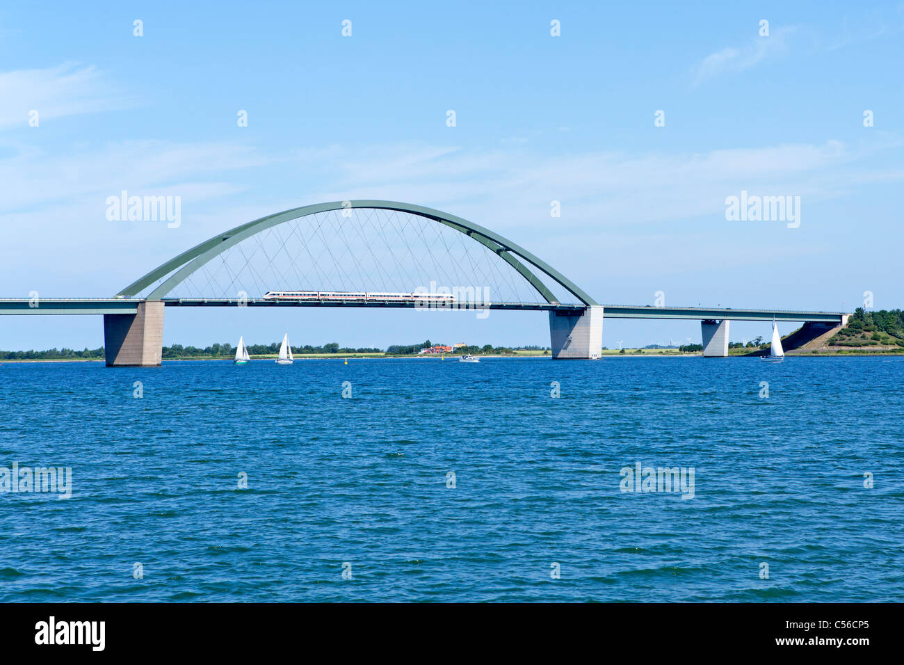 Fehmarnsund Bridge, Fehmarn Island, Schleswig-Holstein, Germany Stock ...