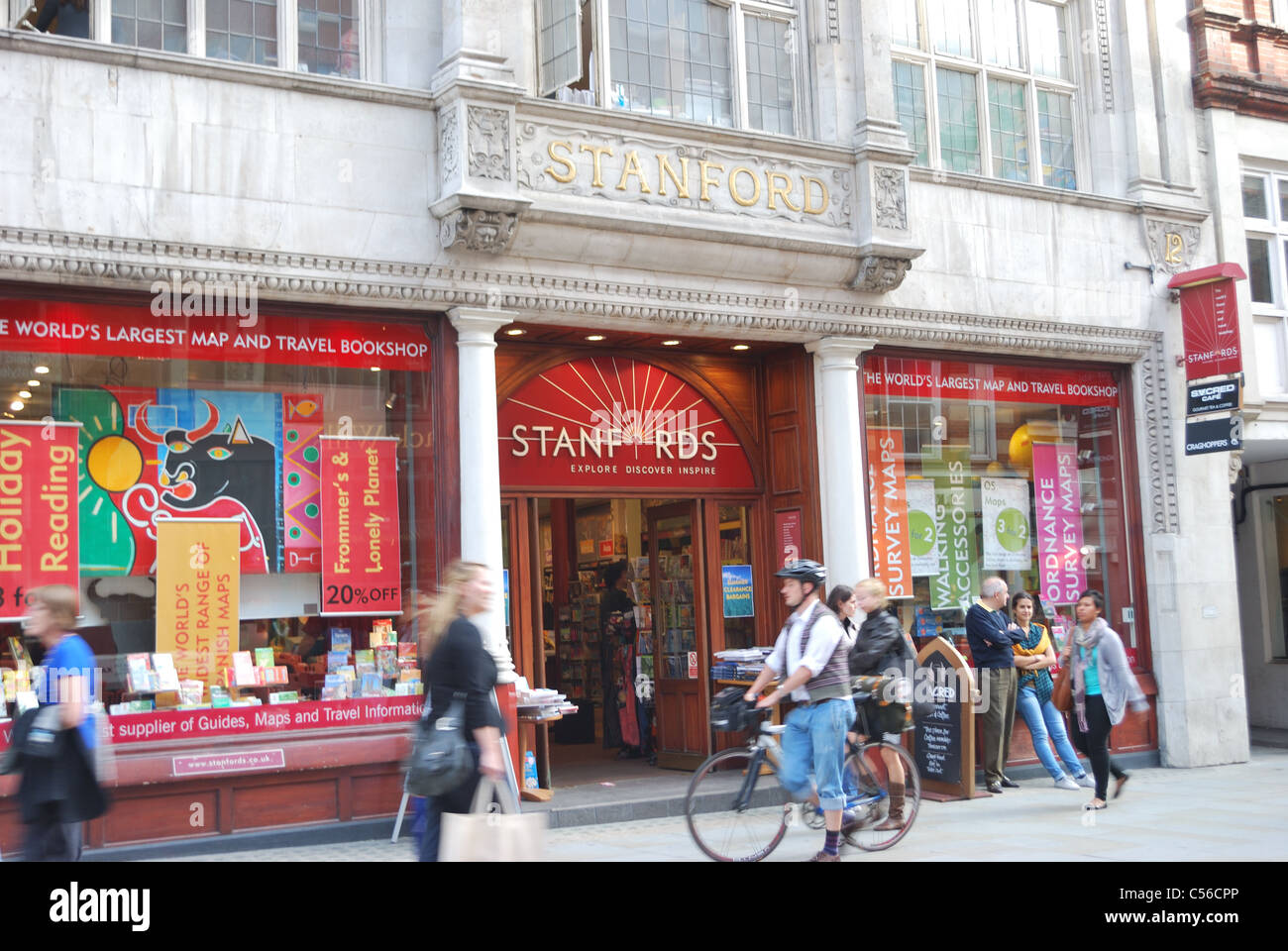 Stanfords map shop London Stock Photo - Alamy