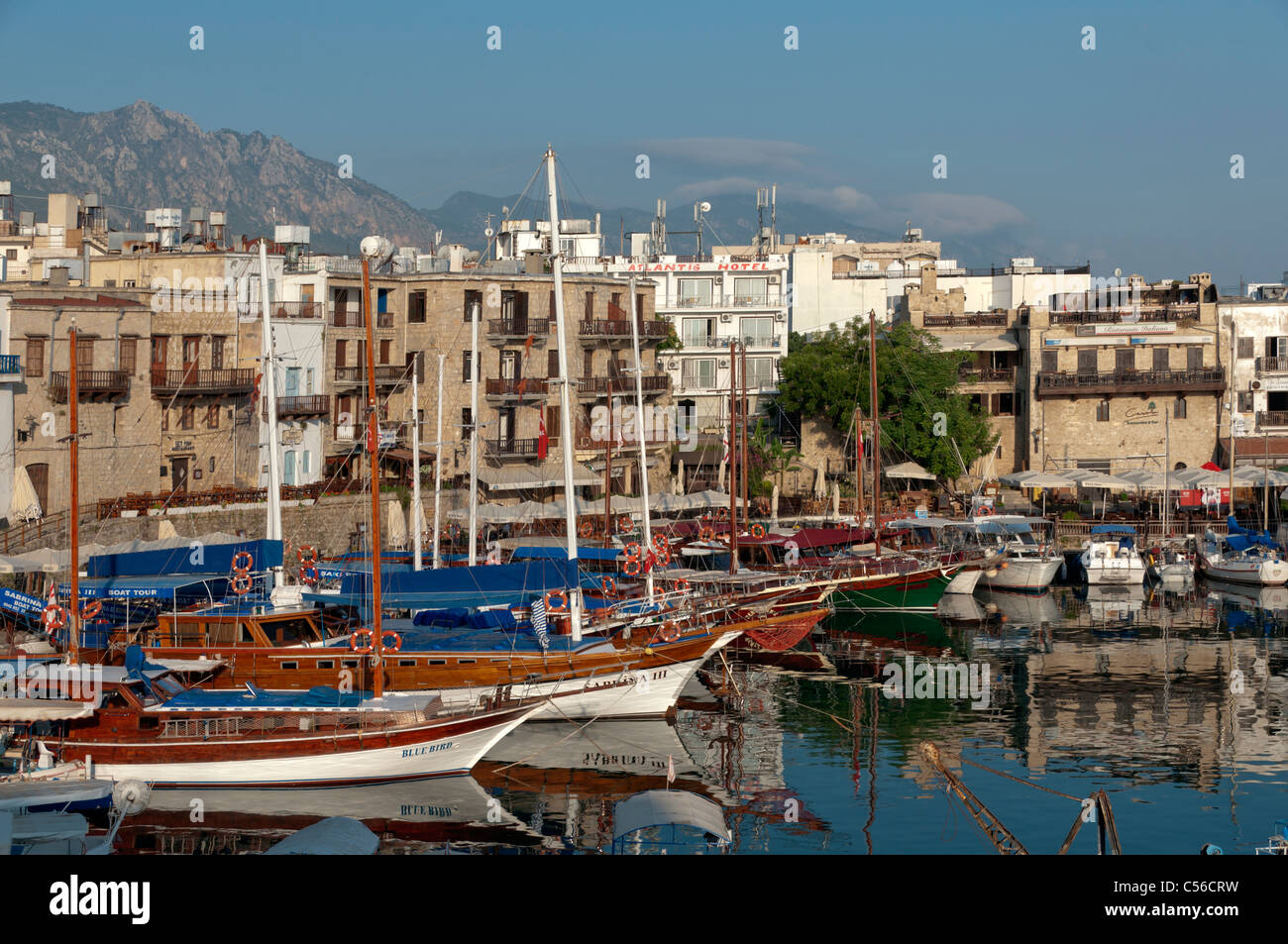 Boats and the Harbour Kyrenia Girne Northern Cyprus Stock Photo - Alamy