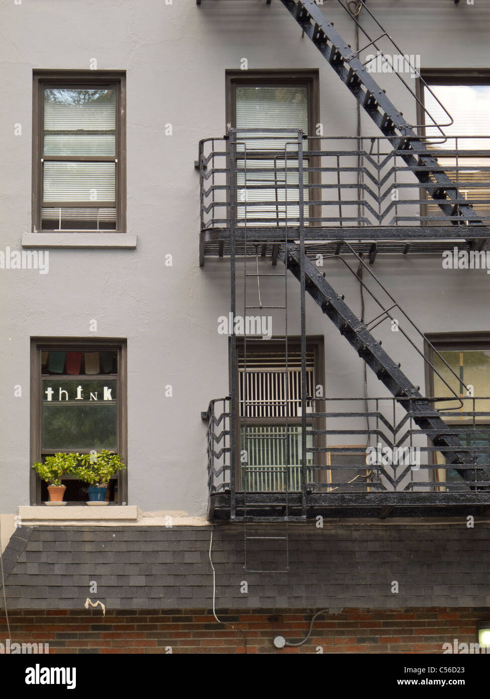 fire escape on building Stock Photo - Alamy
