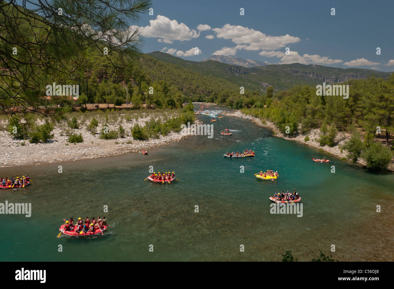 Rafting on Kopru Cayi,Antalya,Turkey Stock Photo - Alamy