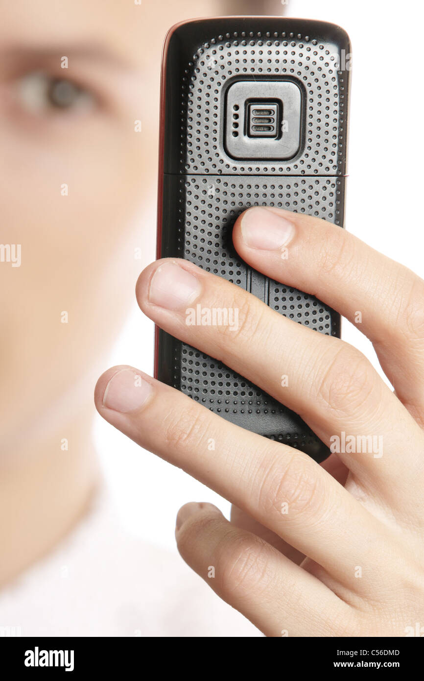 Hand holds mobile gps hi-res stock photography and images - Alamy