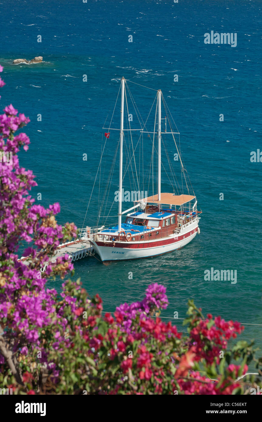 Kalekoy and emerald waters of Kekova (Simena).,Antalya,Turkey Stock ...