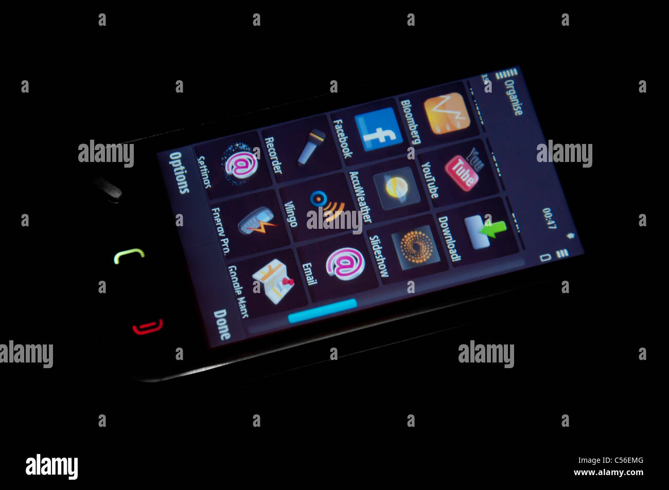 Touchscreen smartphone in dark Stock Photo - Alamy
