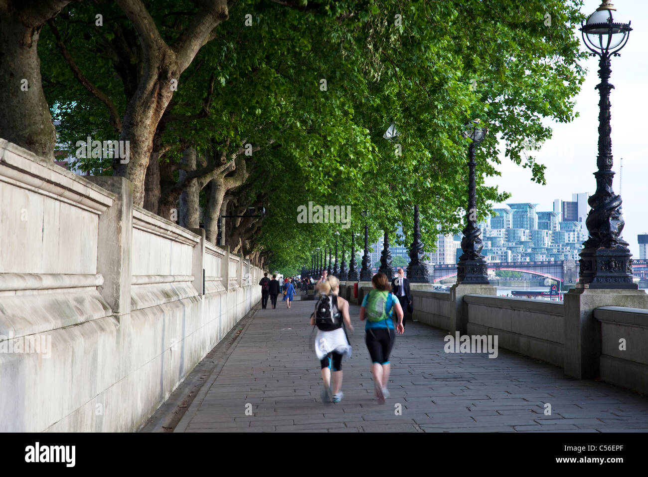 Thames Walk, London, England Stock Photo - Alamy