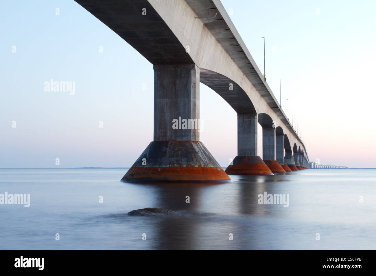 Confederation Bridge, Longest Ice Covered Bridge in World Stock Photo ...