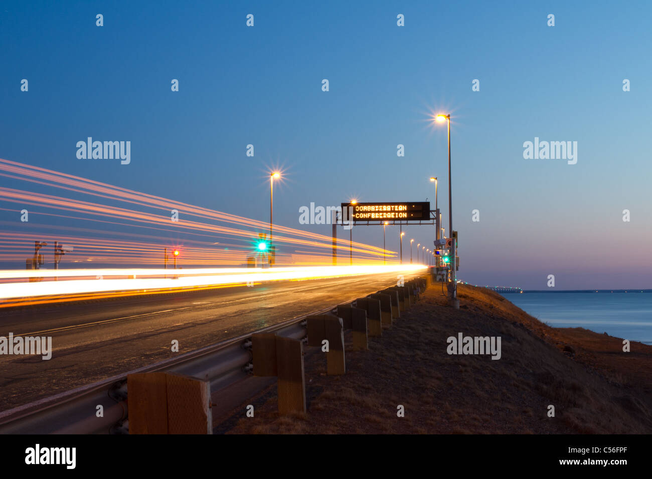 Confederation Bridge, Longest Ice Covered Bridge in World Stock Photo ...