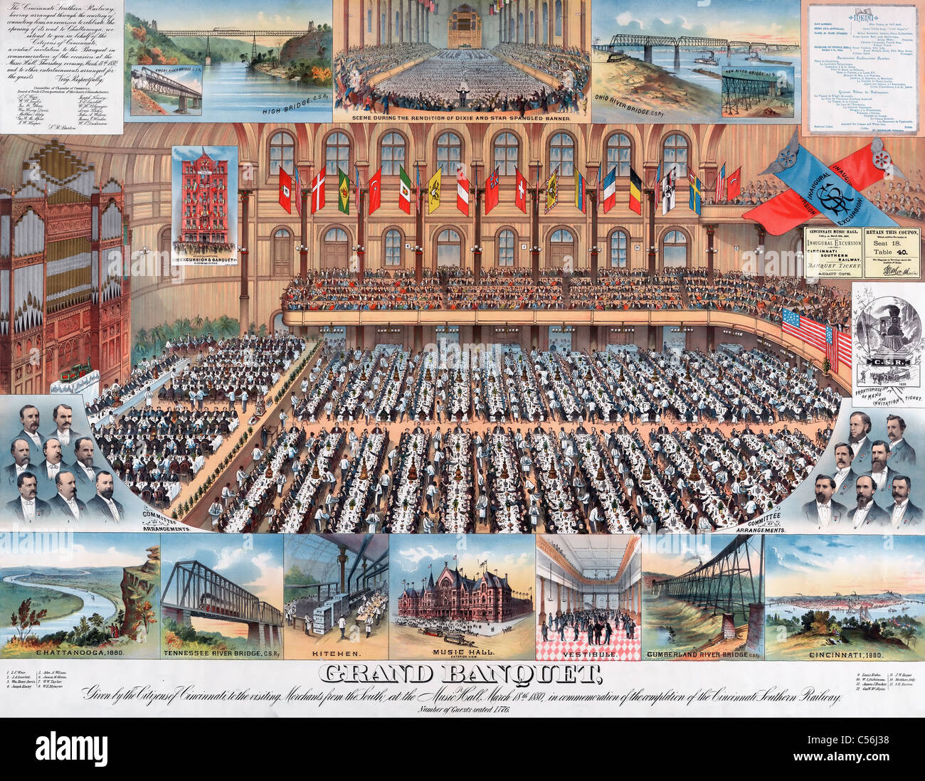 Grand banquet, given by the citizens of Cincinnati, to the visiting ...