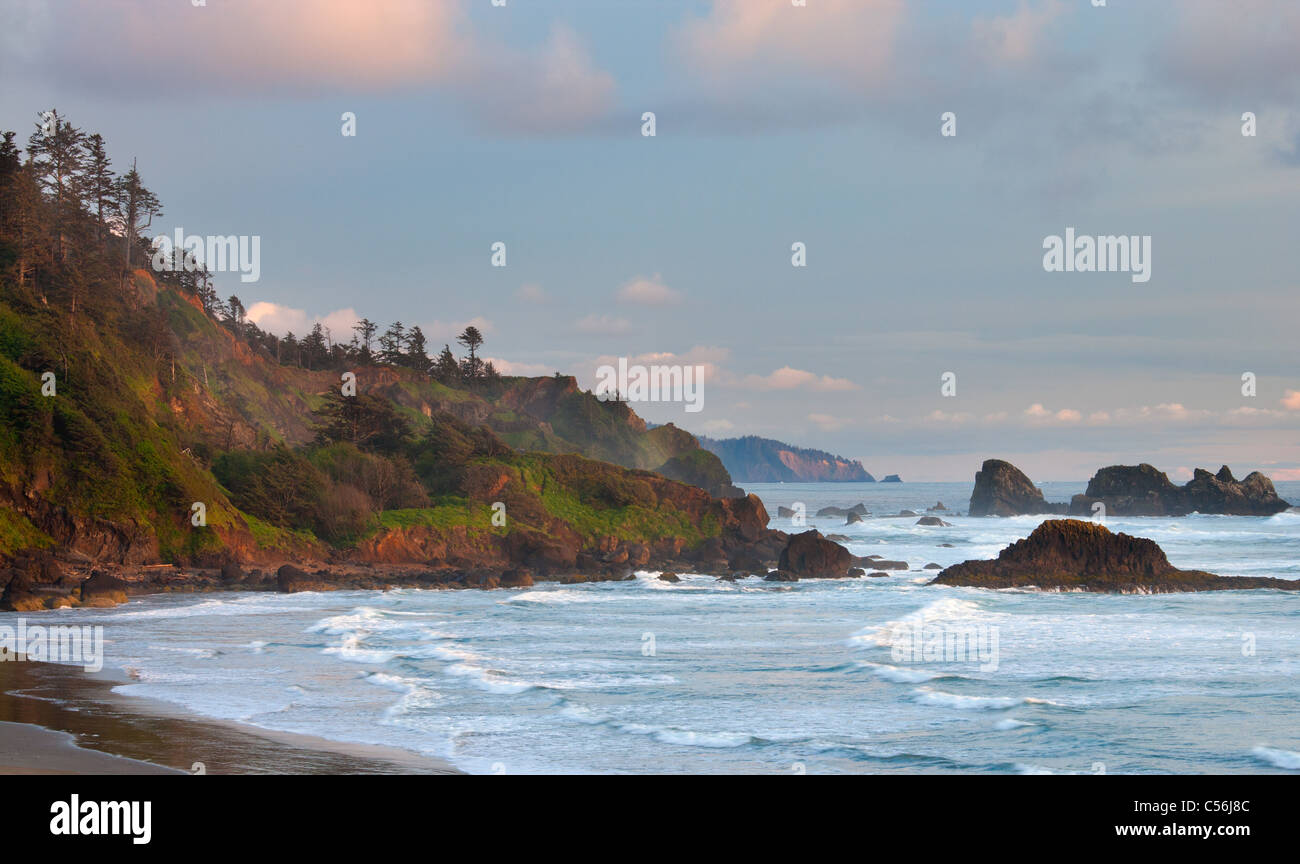 Indian Beach and the Oregon Coast, Ecola State Park, Oregon Stock Photo ...