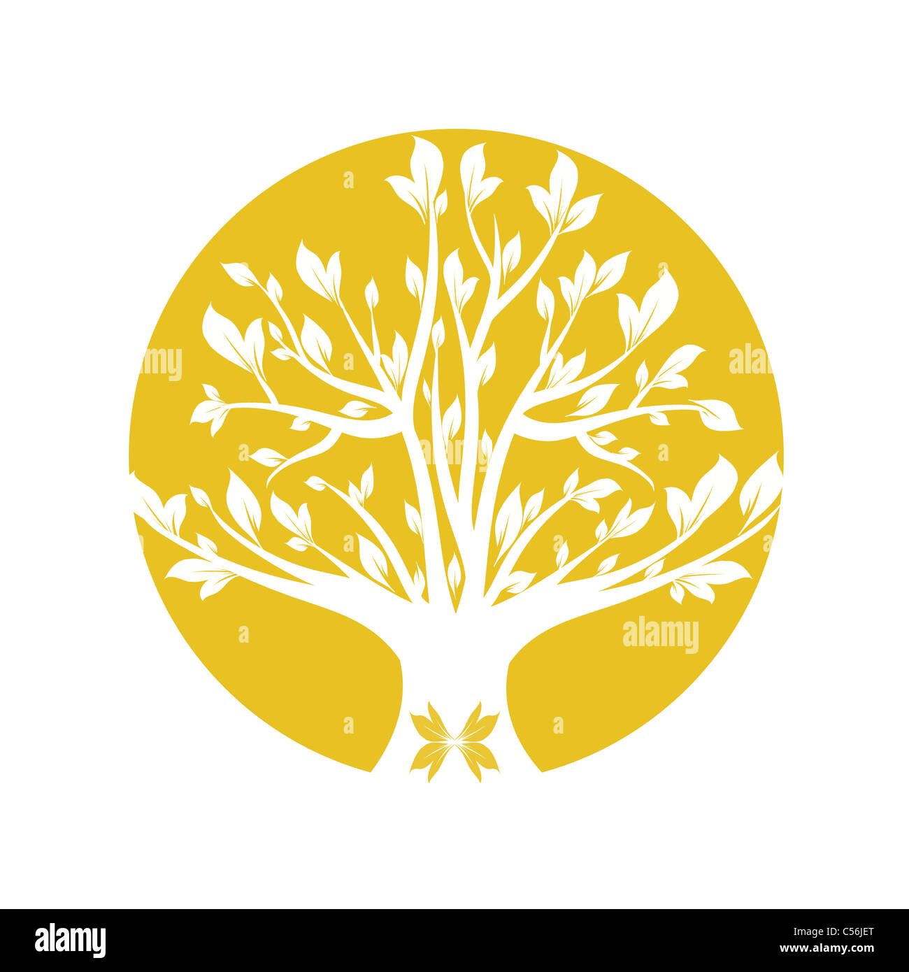 Abstract yellow art tree closeup Stock Photo - Alamy
