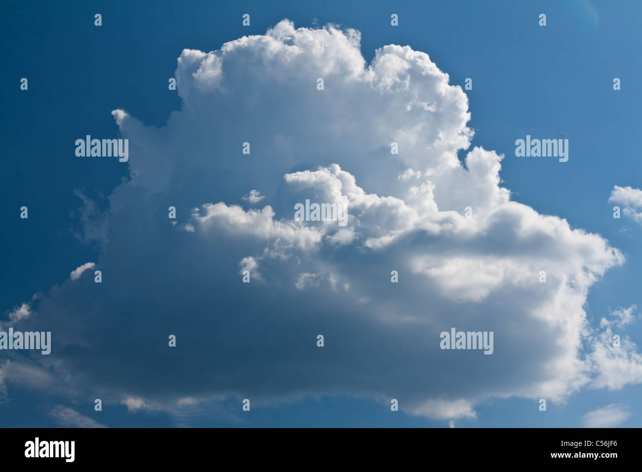 beautiful surround a white cloud against the blue sky saturated Stock ...