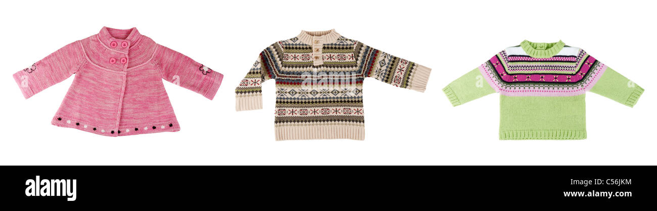 collage of three warm sweaters. The image was compiled from photos ...