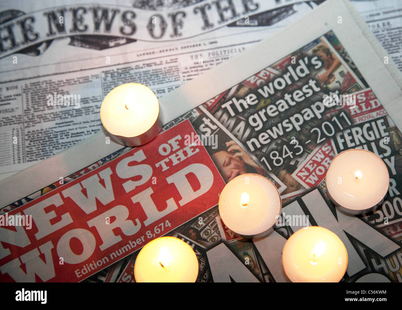 Final issue of News of the World newspaper, London - with first issue ...