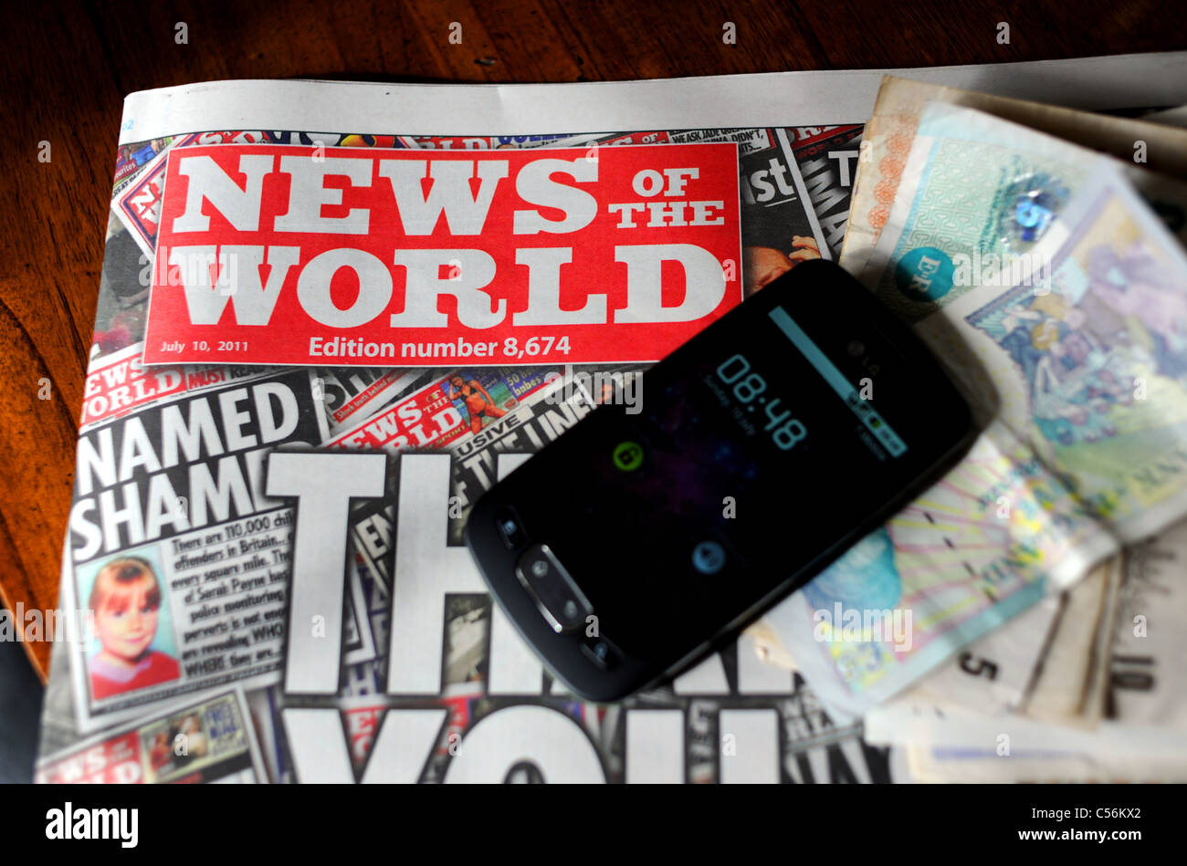 The last edition of the British Sunday newspaper The News of the World ...