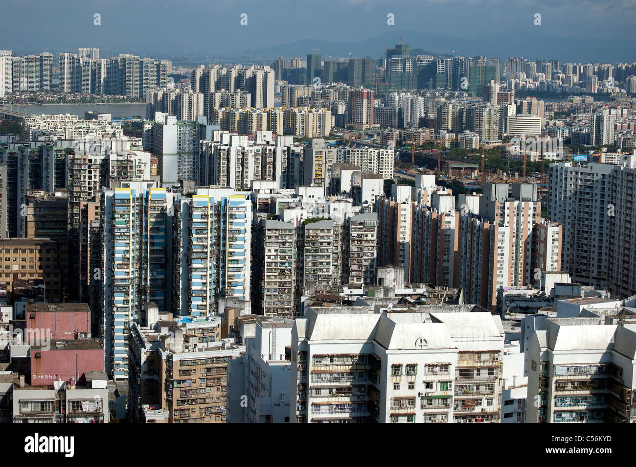 Housing congestion on the Macau-China border, South East Asia Stock ...