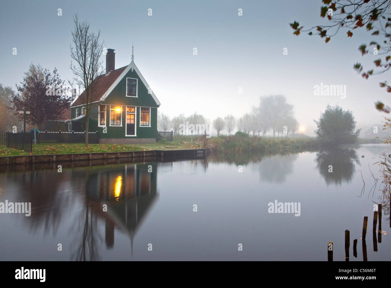The Netherlands, Zaanse Schans, historic windmill complex and museum ...