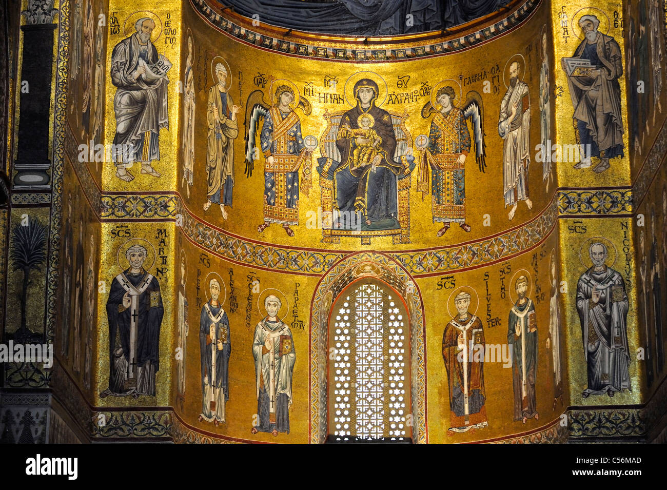 The apse in Monreale Cathedral Stock Photo - Alamy