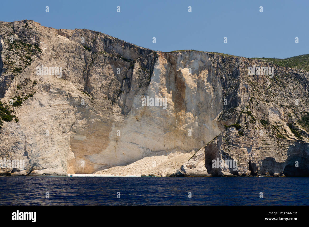 Recently collapsed limestone cliff Stock Photo - Alamy