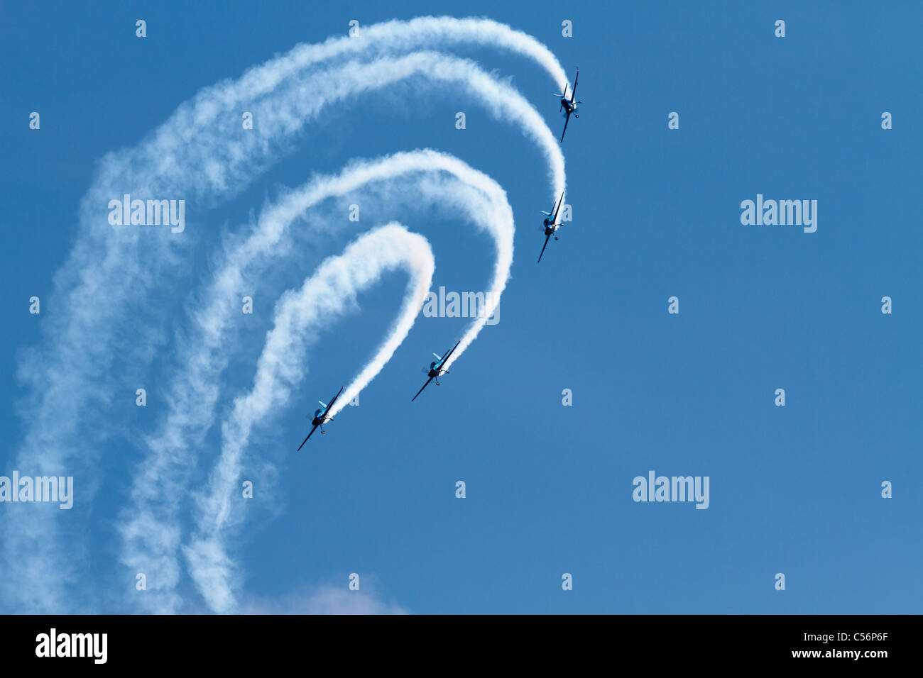 The Blades display team performing at an airshow Stock Photo - Alamy