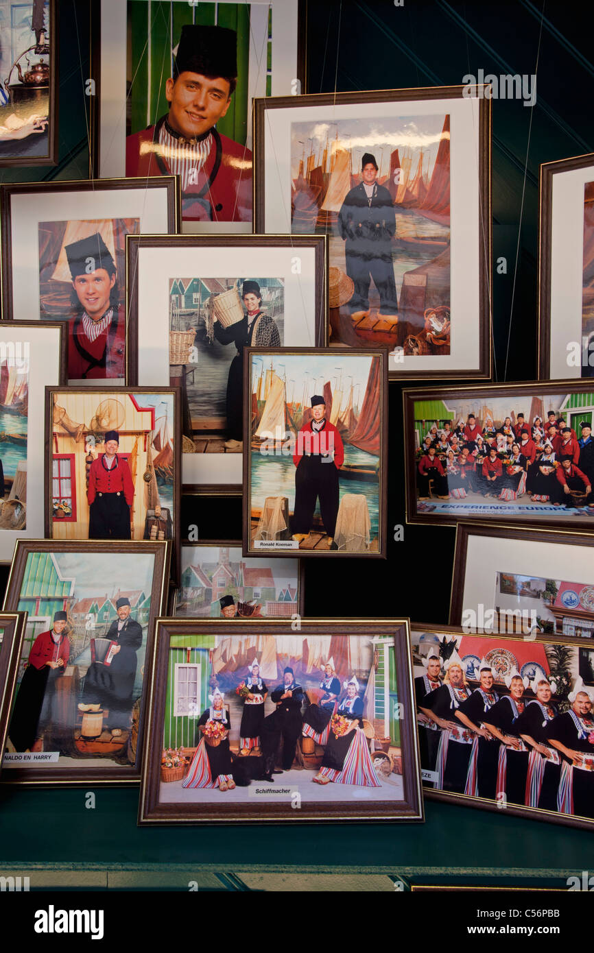The Netherlands, Volendam, Famous Dutchmen in traditional Volendam ...