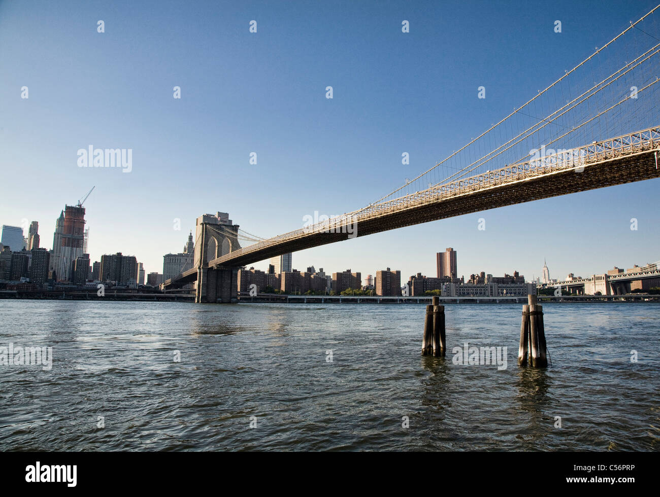 Brooklyn Bridge leads to Lower Manhattan from Brooklyn , New York City ...