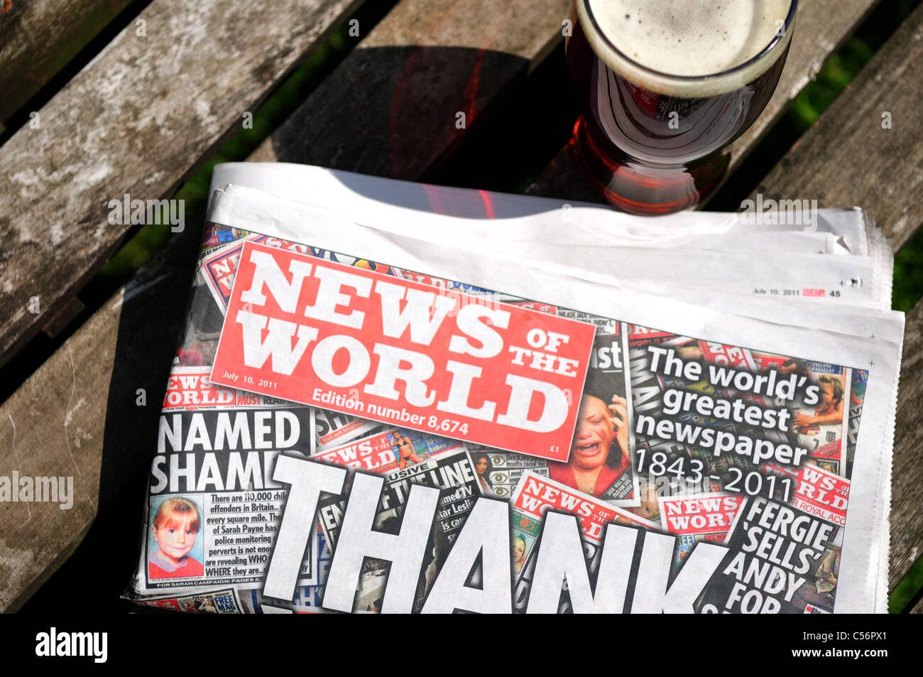 News of the world front cover hi-res stock photography and images - Alamy