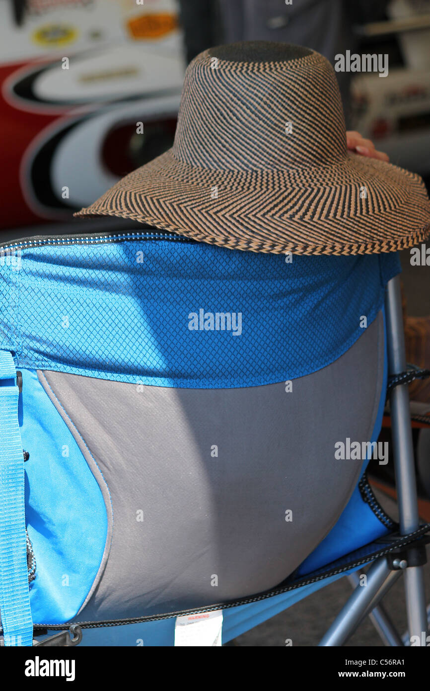 Woman sleeping in a chair Stock Photo - Alamy