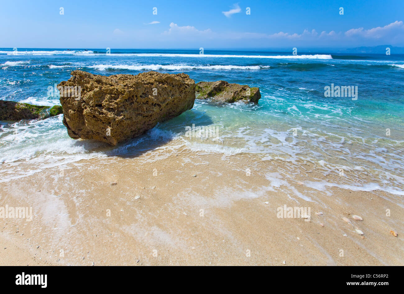 Rocks in ocean, Indonesia Stock Photo - Alamy