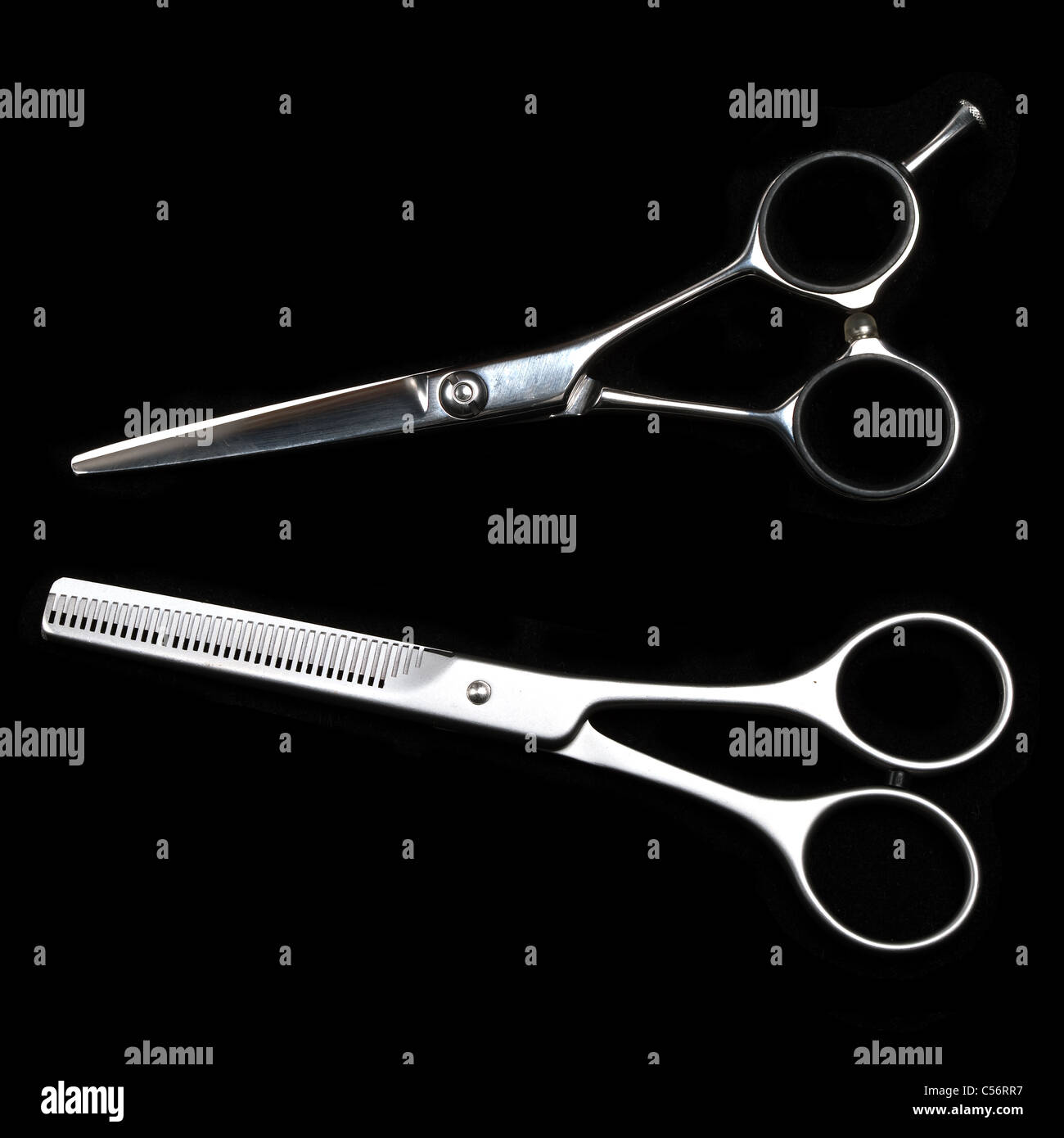 Special scissors for work of hairdresser, for hairstyle and for giving ...