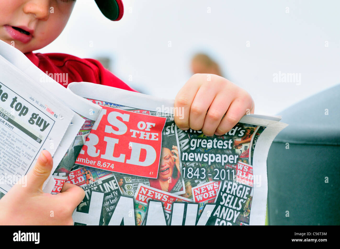 News of the world ,Newspaper, last edition.N.O.W. Front page Stock ...