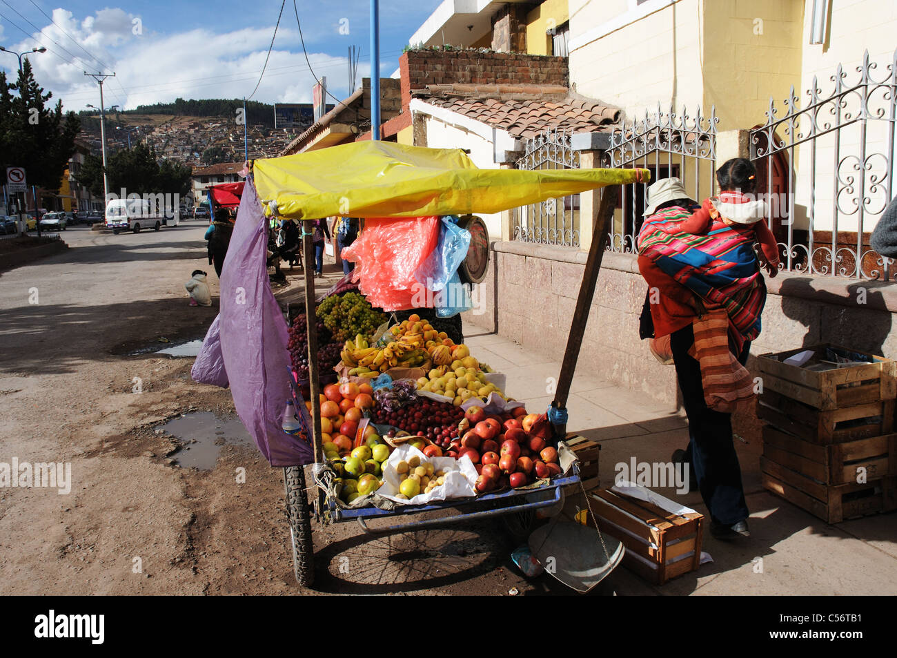 A fruit stall in the back streets of Cusco, Peru Stock Photo - Alamy