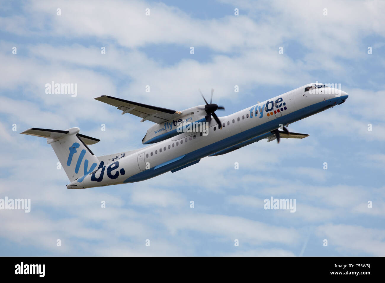 Flybe Airplane at manchester airport england Stock Photo - Alamy