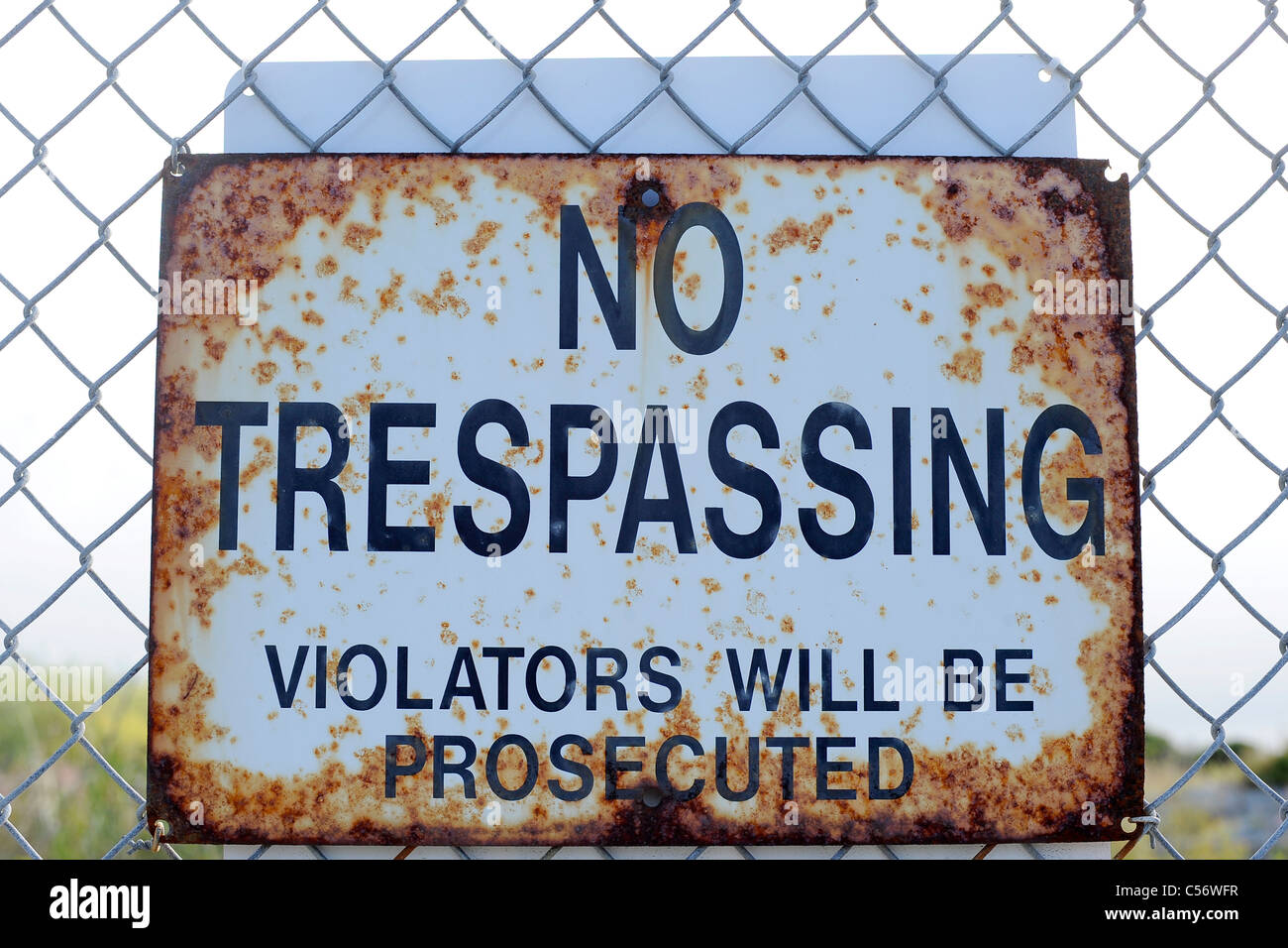 "No Trespassing" Warning Signs On The California Coastline 2011 Stock ...