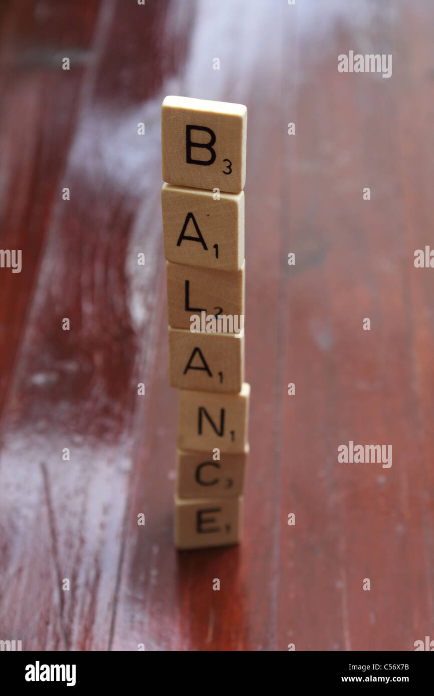 pile of letters forming the word BALANCE Stock Photo - Alamy