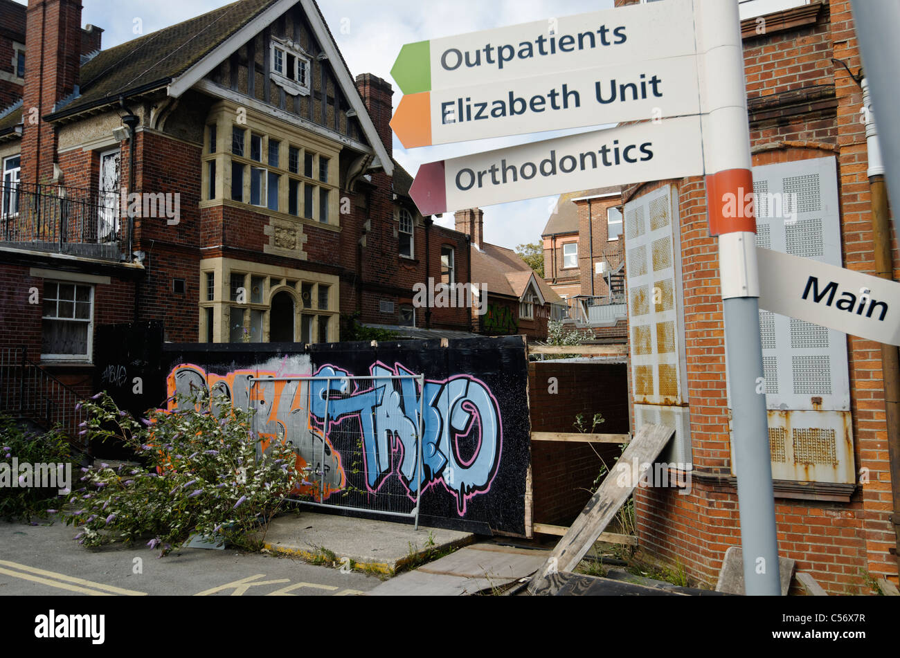 The derelict Royal Alexandra Hospital, Brighton, awaiting redevelopment ...