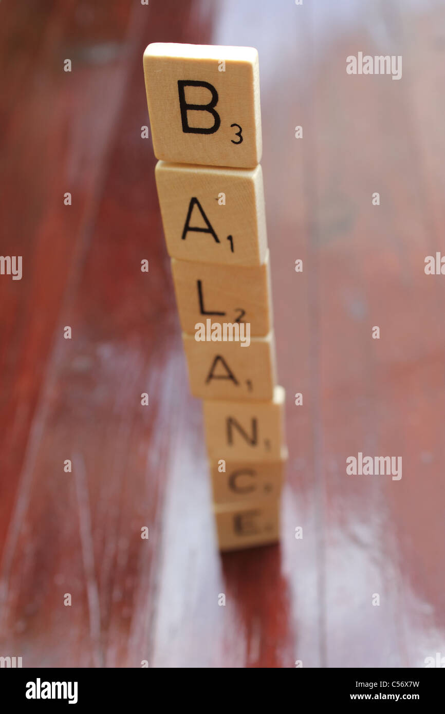 pile of letters forming the word BALANCE Stock Photo - Alamy