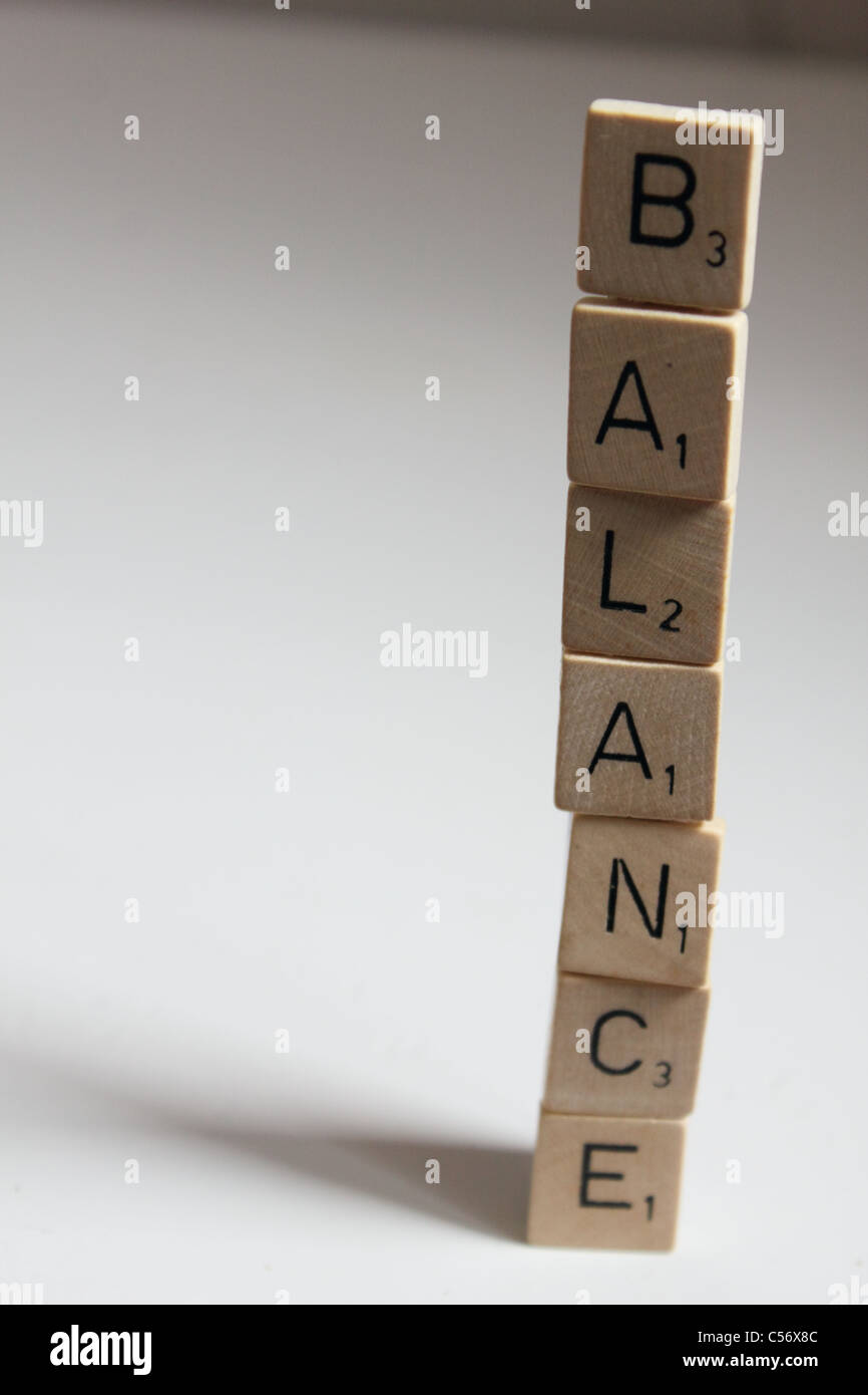 pile of letters forming the word BALANCE Stock Photo - Alamy