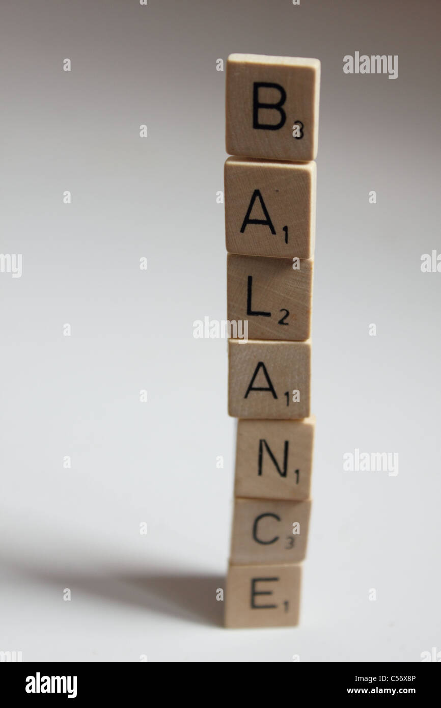 pile of letters forming the word BALANCE Stock Photo - Alamy