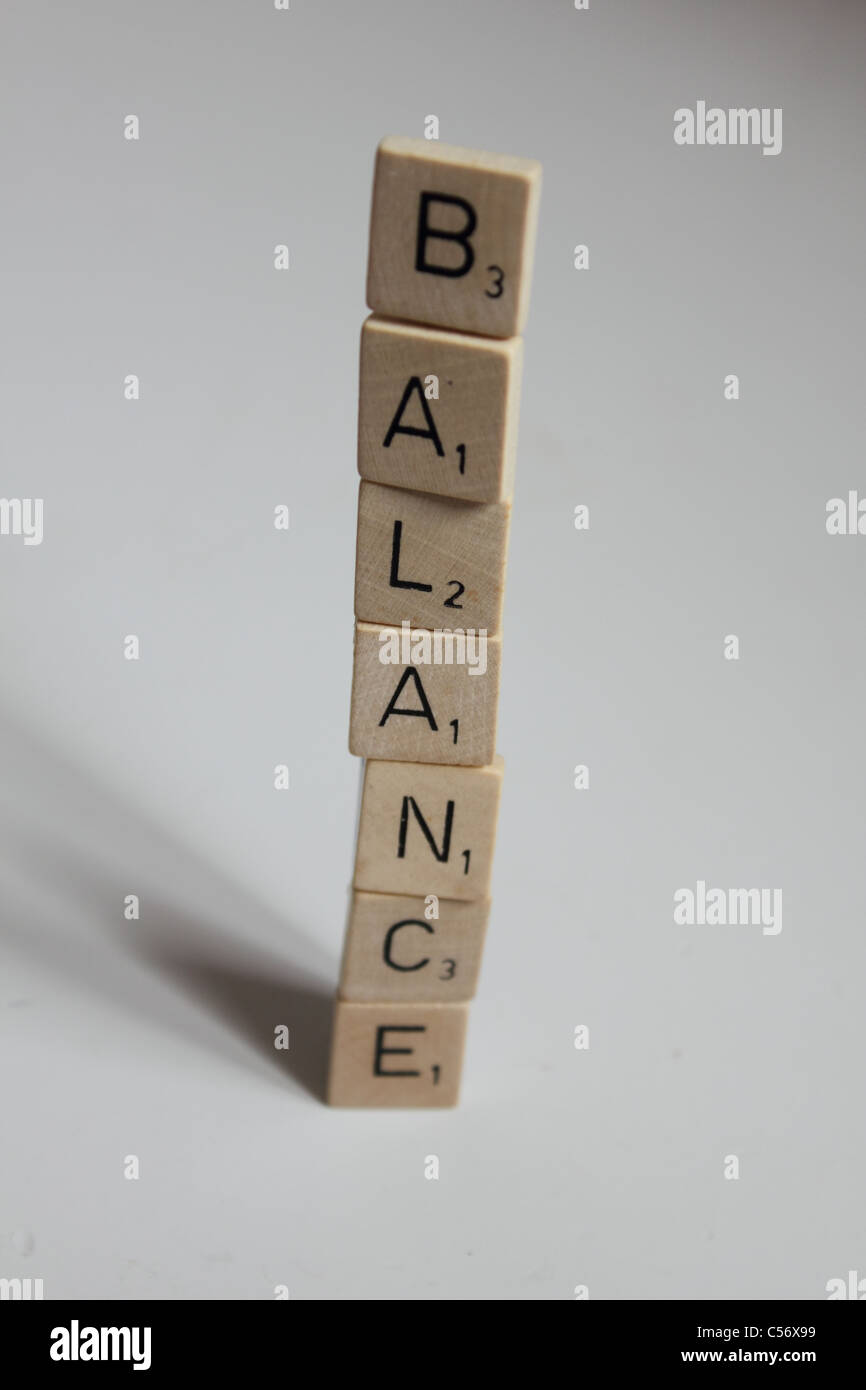 pile of letters forming the word BALANCE Stock Photo - Alamy