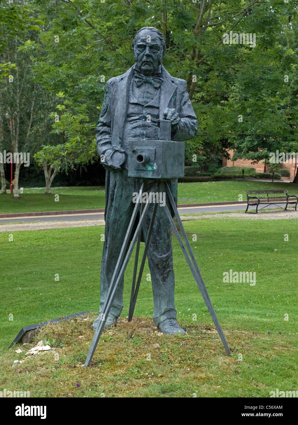 Bronze statue of William Henry Fox Talbot by Greta Berlin at Greenway ...