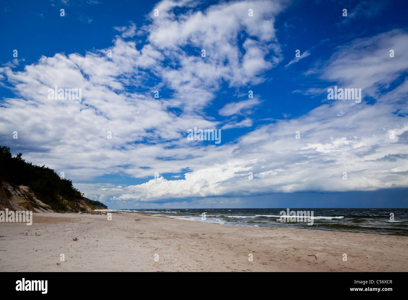 Baltic sea landscape with cloudy sky Stock Photo - Alamy