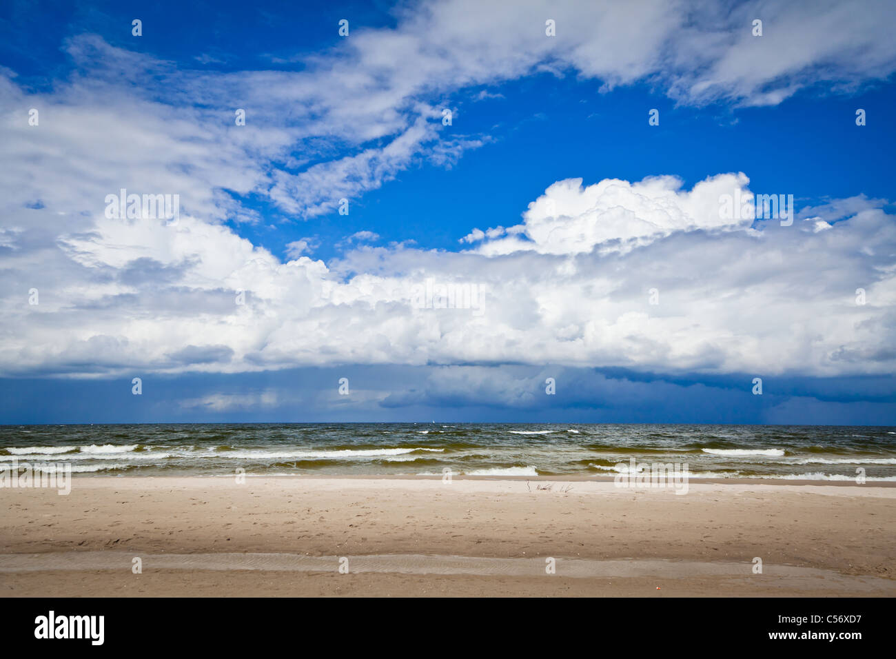 Baltic sea landscape with cloudy sky Stock Photo - Alamy