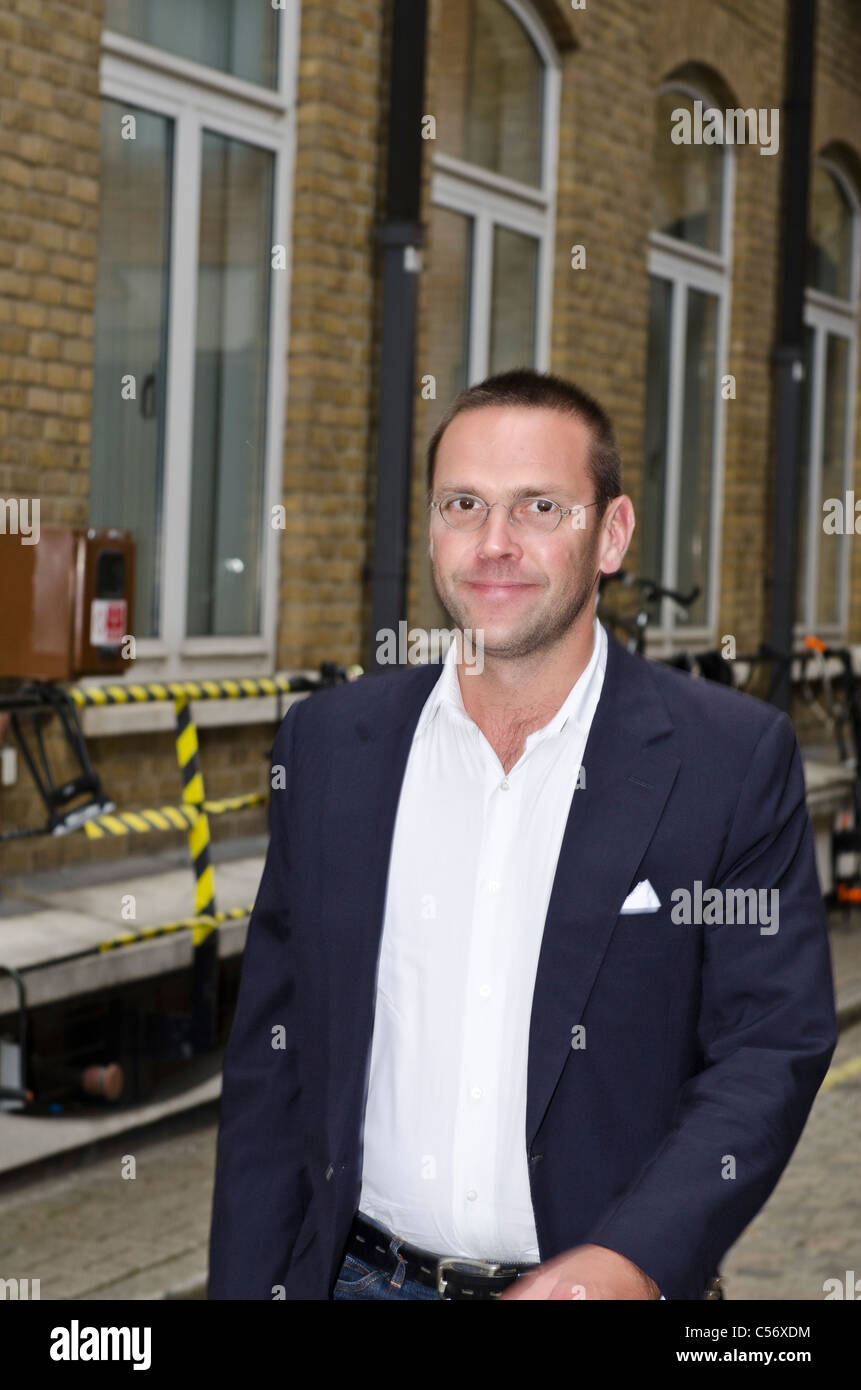 James Murdoch going to meet his father Stafford Hotel Blue Ball Yard St ...