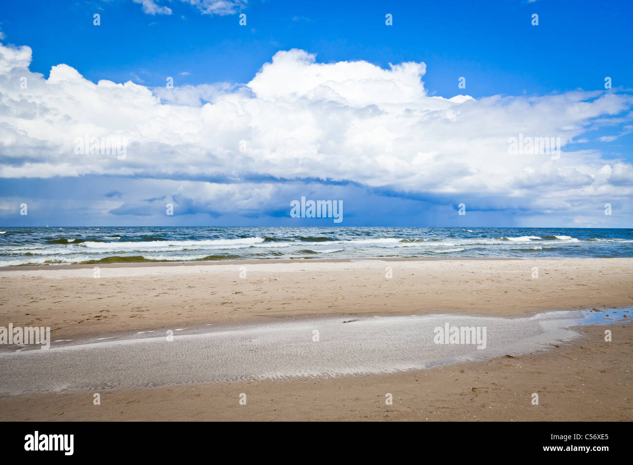 Baltic sea landscape with cloudy sky Stock Photo - Alamy